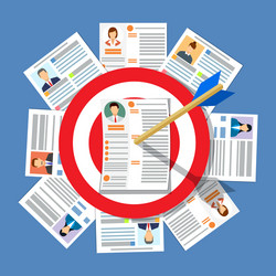 Hiring and human resources abstract concept Vector Image