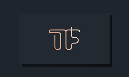 Initial letters tf monogram logo design bundle Vector Image