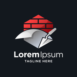 Plastering logo design Royalty Free Vector Image