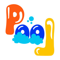 Pool word Royalty Free Vector Image - VectorStock