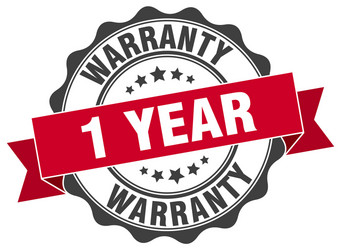 1 year warranty label or sticker Royalty Free Vector Image