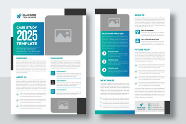 Business case study template image Royalty Free Vector Image