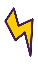 Cartoon lightning icon Royalty Free Vector Image