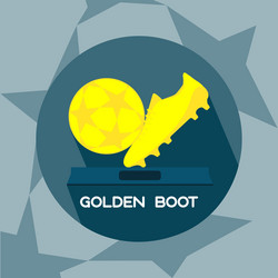 Golden boot soccer reward Royalty Free Vector Image