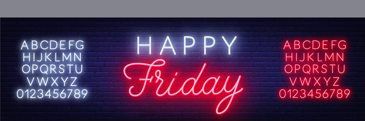 Happy Friday Neon Vector Images (over 210)