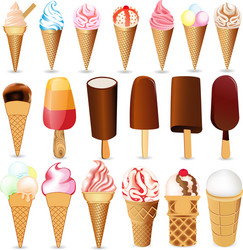 Ice cream set Royalty Free Vector Image - VectorStock