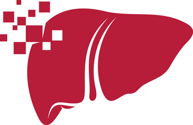 Liver with pixel logo template creative Royalty Free Vector