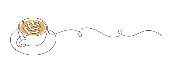 Continuous Line Coffee Vector Images (over 1,600)