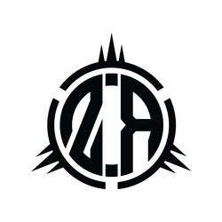 Zr logo letter monogram with triangle slice Vector Image