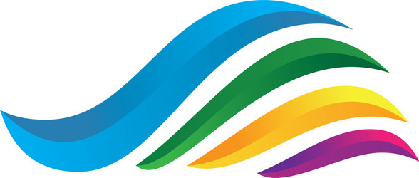 Abstract swirl 3d wave logo Royalty Free Vector Image