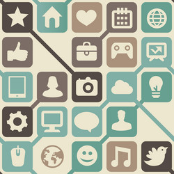 Colorful internet seamless pattern Royalty Free Vector Image