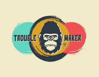 Hand drawn trouble maker Royalty Free Vector Image