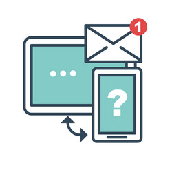 Address phone and email symbols on white Vector Image