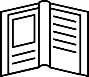 Reverse open book silhouette style icon Royalty Free Vector