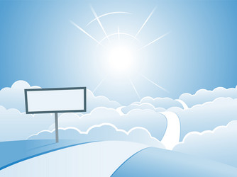 Road to hell and direction sign Royalty Free Vector Image