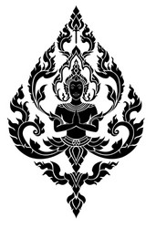 Thai art elements with decorative patterns Vector Image