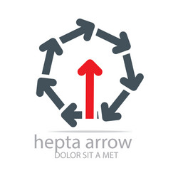 Hepta arrow design element symbol icon Royalty Free Vector
