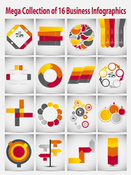 Mega collection infographic template business Vector Image
