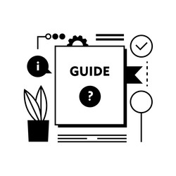 User guide app interface template Royalty Free Vector Image