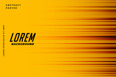 Yellow background with motion speed lines design Vector Image