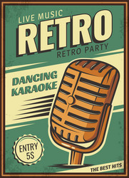 Vintage banner retro party Royalty Free Vector Image