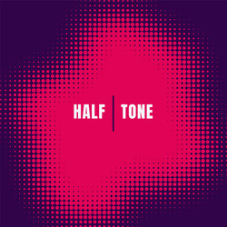 Abstract black diagonal halftone pattern on white Vector Image