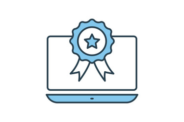 Competition win icon winner award ceremony medal Vector Image