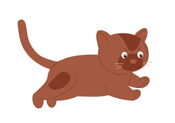 Cat run cycle animation frames Royalty Free Vector Image