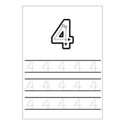 Writing numbers practice numbers how Royalty Free Vector
