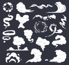 Bubble explode smoke poof and cloud blow effect Vector Image