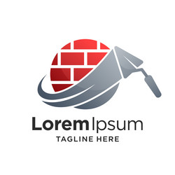 Plastering logo design Royalty Free Vector Image