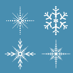Snowflakes winter season christmas snow Royalty Free Vector