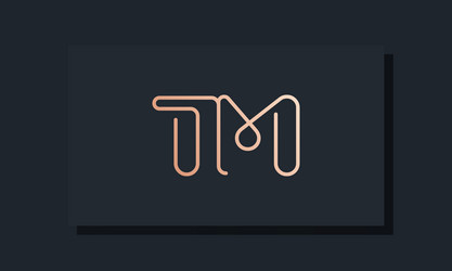 Initial letters tm logo design bundle Royalty Free Vector