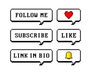 8 Bit Speech Bubble Vector Images (over 300)