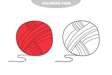 Simple coloring page cartoon outline Royalty Free Vector