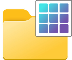 Windows 11 - style - office folder icon Royalty Free Vector