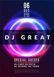 Abstract night party poster in glamour design Vector Image