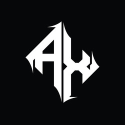 Xa logo monogram shield inside circle shape Vector Image