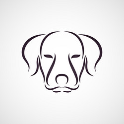 Portrait of dog line art icon Royalty Free Vector Image