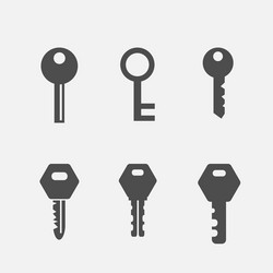 Keys icons Royalty Free Vector Image - VectorStock