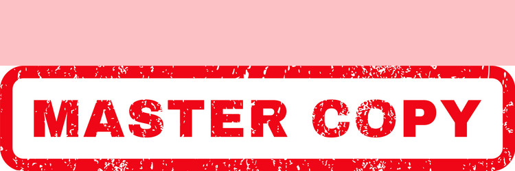 Master copy rubber stamp Royalty Free Vector Image