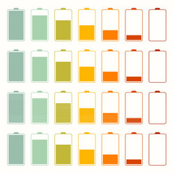 Transparent battery life icon set isolated on grey
