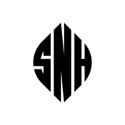 Snh logo letter design Royalty Free Vector Image