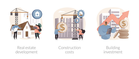 Construction project management abstract concept Vector Image