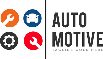 Car service logo design Royalty Free Vector Image