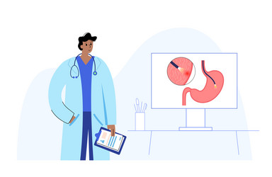 Gastroscopy endoscopy procedure Royalty Free Vector Image