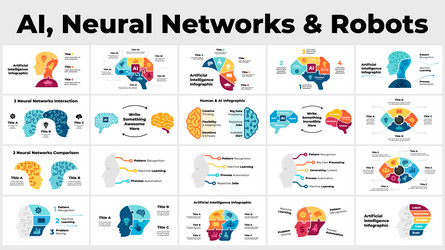 Artificial intelligence infographic template Vector Image