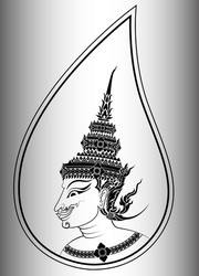 Thai art elements with decorative patterns Vector Image
