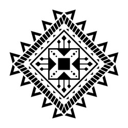 Crocodile ancient aztec animal alligator sketch Vector Image