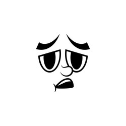 Cartoon face icon design template isolated Vector Image